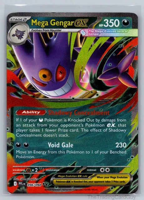 MEGA GENGAR EX Double Rare ME02: Phantasmal Flames 056/094 NM £2.68 ...
