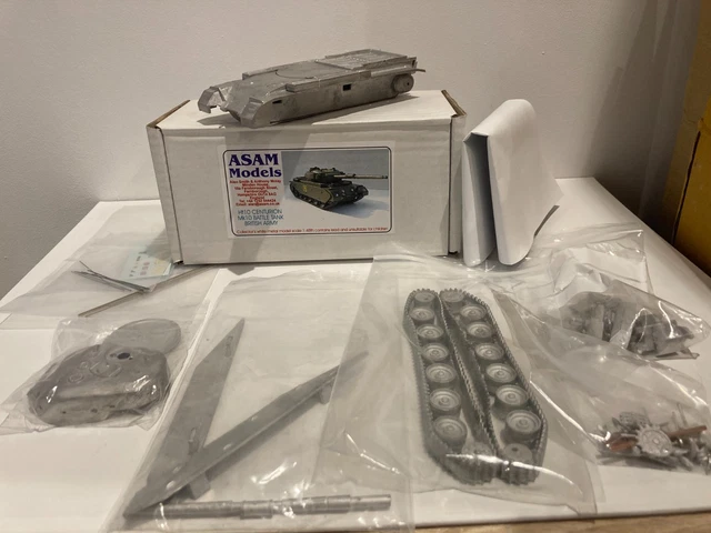 ASAM ALAN SMITH H/ Hart Models Ht 10 Cenurrion Tank White Metal Kit 1/ ...