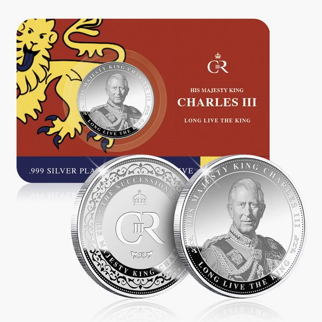 THE ACCESSION OF His Majesty King Charles III Commemorative Coin Silver ...