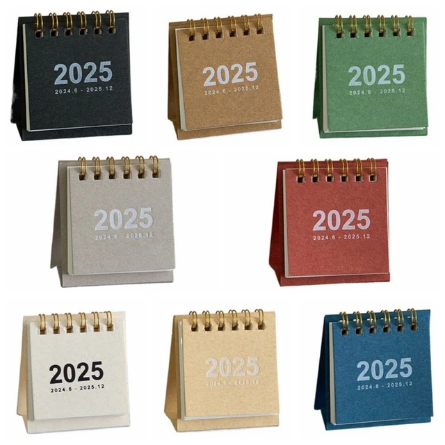 SIMPLE 2024-2025 CALENDAR Thick Paper Standing Flip Calendar Desk ...