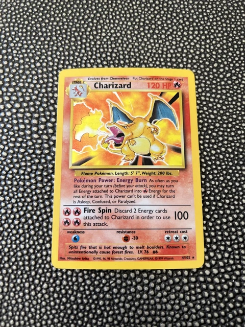 POKÉMON TCG CHARIZARD Base Set 4/102 Holo Unlimited Holo Rare EUR 307 ...