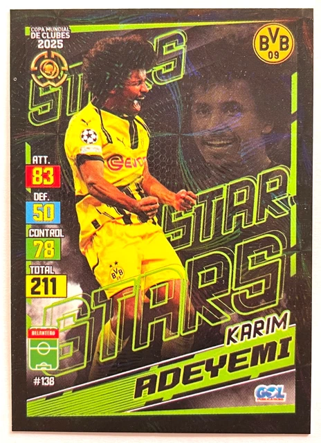 2025 FIFA CLUB WORLD CUP Gol Card #138 KARIM ADEYEMI STARS $9.99 - PicClick
