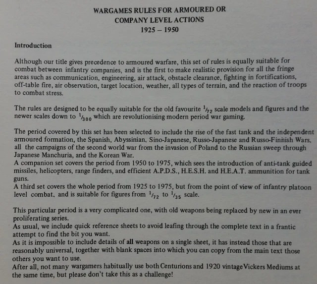 WAR GAMES RULES Armour & Infantry 1925-1950 £11.95 - PicClick UK