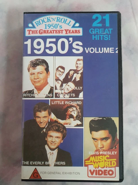 ROCK'N'ROLL THE GREATEST YEARS 1950's Volume 2 - G - VHS Tape Excellent ...