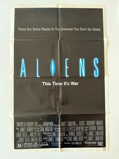 VINTAGE 1986 ALIENS Movie Poster One Sheet Folded 27x41 £203.52 - PicClick UK