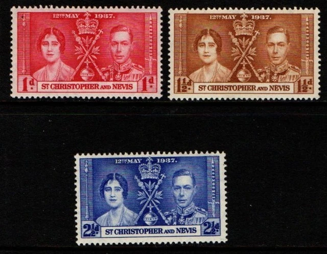 ST KITTS CHRISTOPHER Nevis 1937 King George VI Coronation SG48 Mint EUR ...