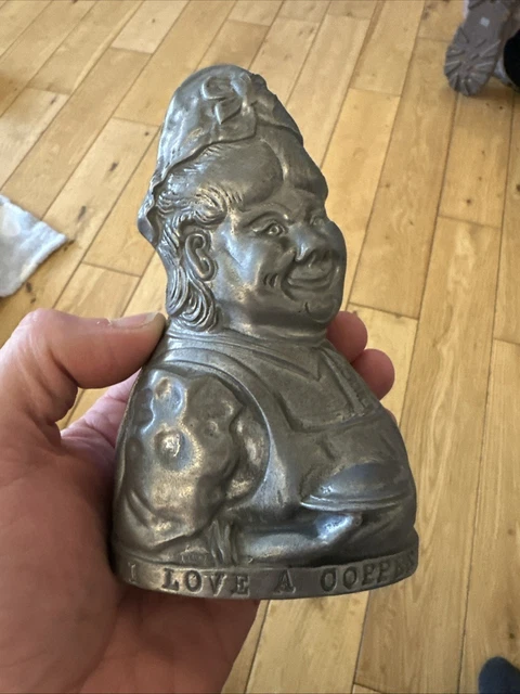 SCARCE ANTIQUE POLICEMAN Money Box- Savings Bank Every Copper Helps ...