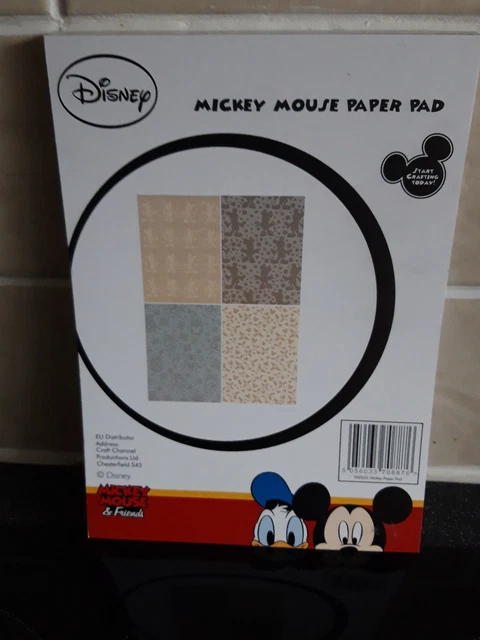 DISNEY VINTAGE A5 Mickey Mouse Papercraft Backing Paper Pad - 32 Sheets ...