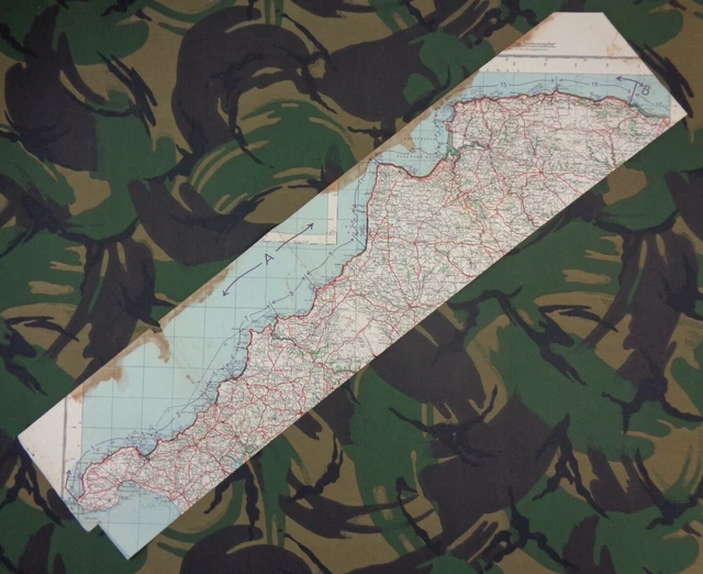 WW2 GERMAN MAP of DEVON & CORNWALL'S COAST showing 17 BEACH SECTORS ...
