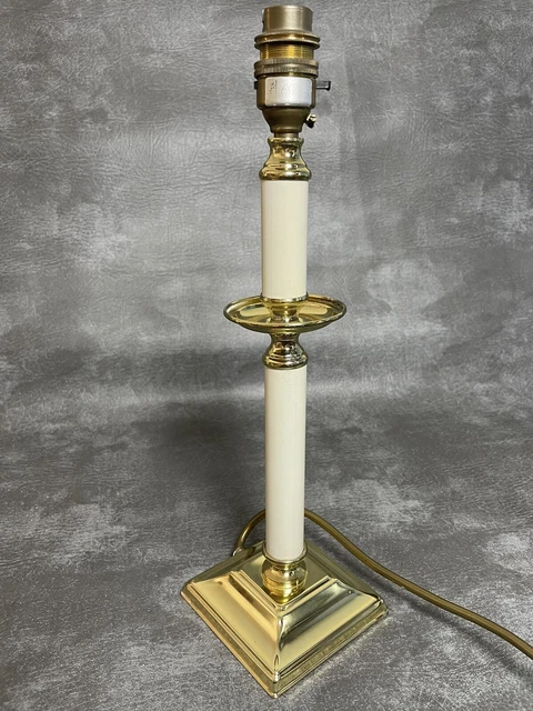 VINTAGE BHS TABLE Lamp Candle Holder Style. Brushed Brass. Pre Owned £ ...