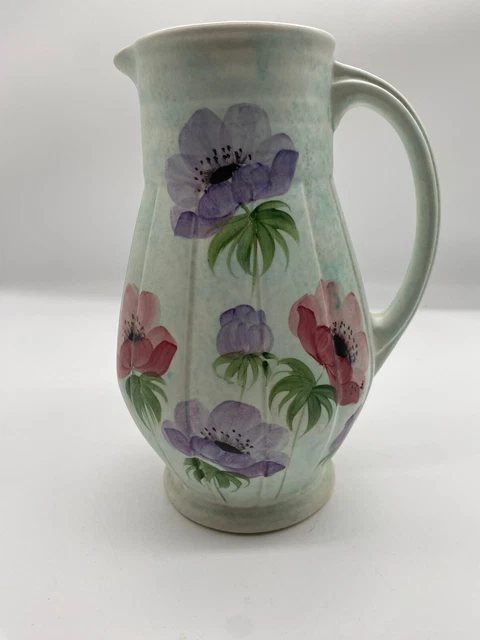 ART DECO EDWARD Radford Anemone Pattern Vintage Hand Painted Flower Jug ...