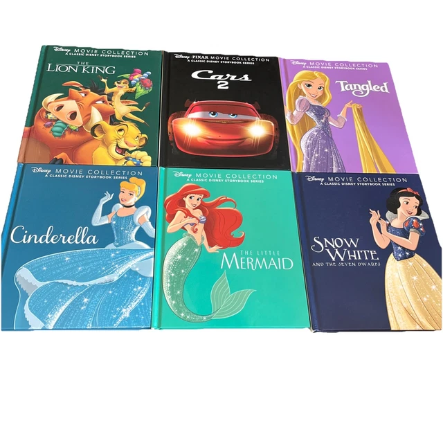 DISNEY MOVIE COLLECTION Storybook Bundle 6 Books Cinderella Snow White ...