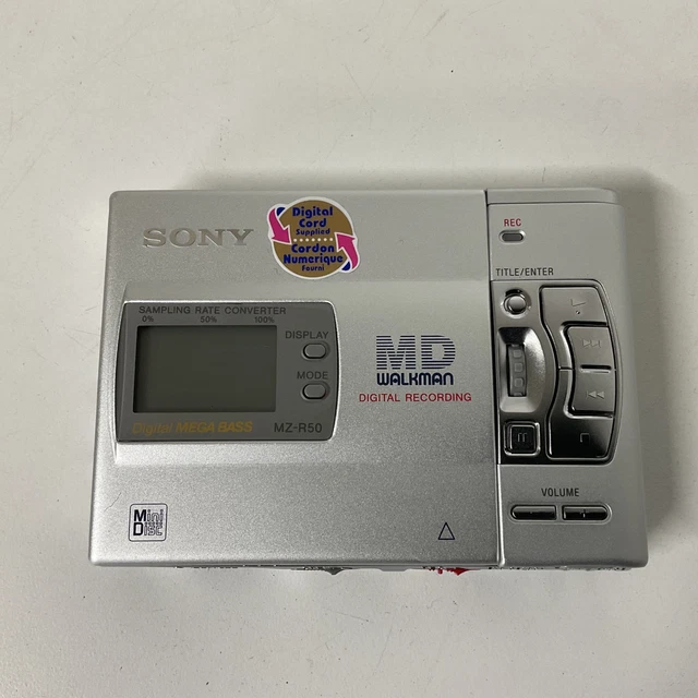 SONY MZ-R50 PORTABLE Minidisc Digital Recorder w/ Case - parts only (K2 ...