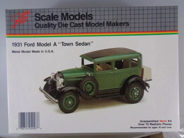 NOS JLE SCALE Models Die Cast 1931 Ford Model a Town Sedan Kit 4007 $56 ...