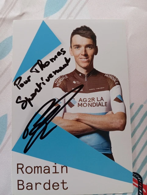 DÉDICACE AUTOGRAPHE DE Romain Bardet Tour De France, Maillot Jaune 10/ ...