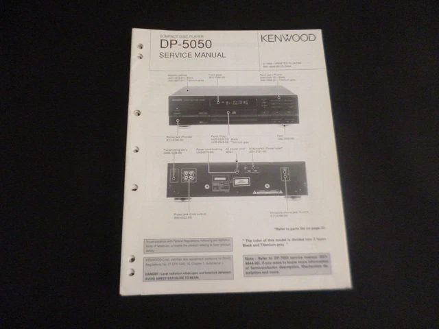MANUEL D'ENTRETIEN ORIGINAL schéma Kenwood DP-520 EUR 11,90 - PicClick FR