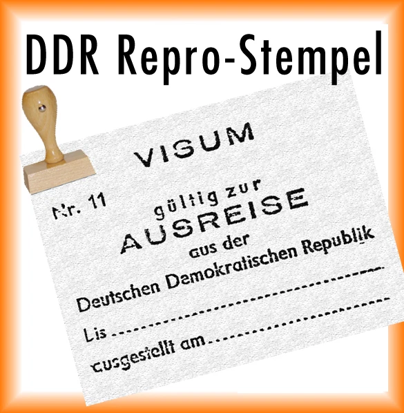 DDR STEMPEL - VISUM Nr. 11 - Visumstempel, gültig zur Ausreise - REPRO ...
