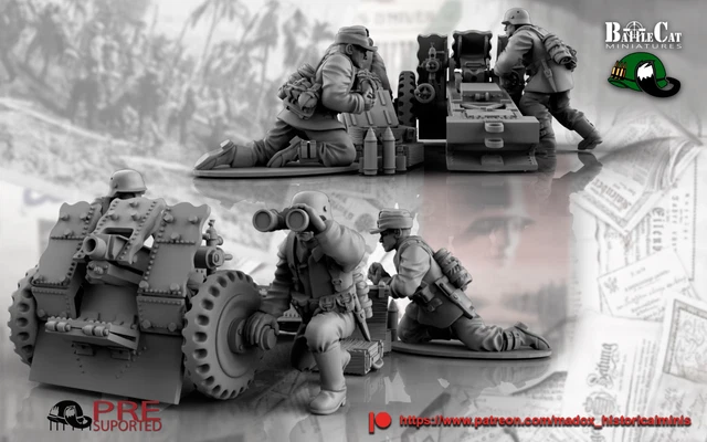 WWII GERMAN LUFTWAFFE artillery - 28mm - wargaming - miniatures - ww2 ...