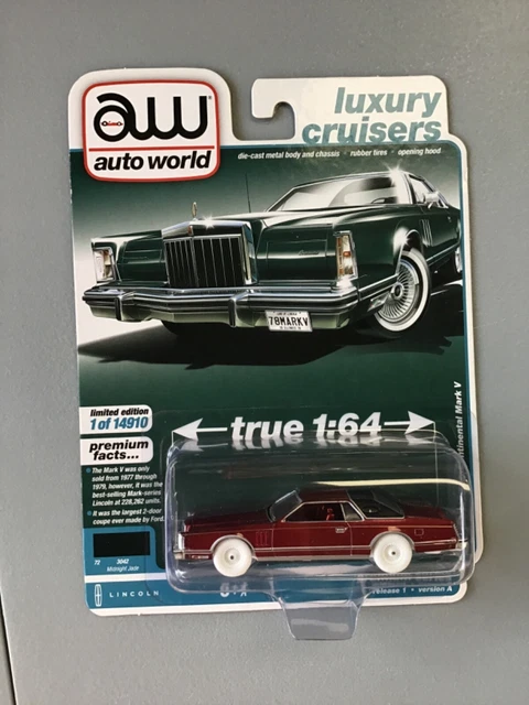 AUTO WORLD LUXURY Cruisers 1978 Lincoln Continental Mark V Ultra Red ...