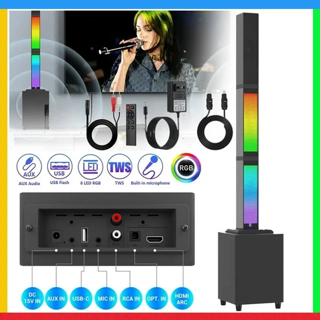 45W COLORFUL BLUETOOTH Tower Speakers Subwoofer Detachable Soundbars 2. ...