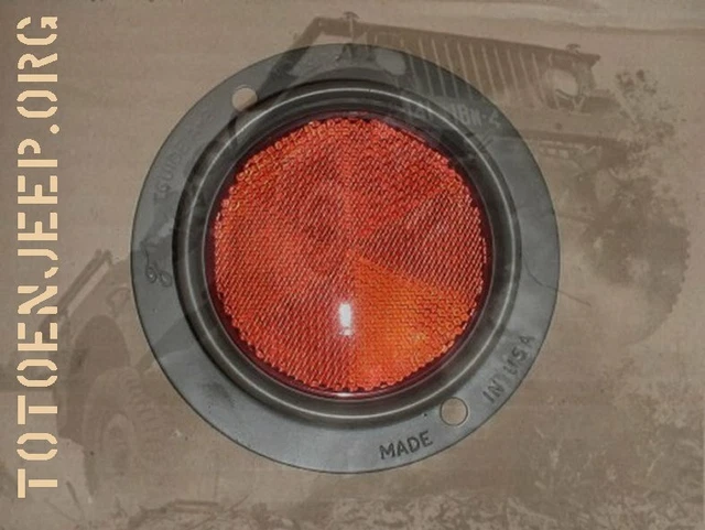 FORD GPW RED RETRO-REFLECTOR REFLECTOR.....jeep willys us ww2 £18.08 ...