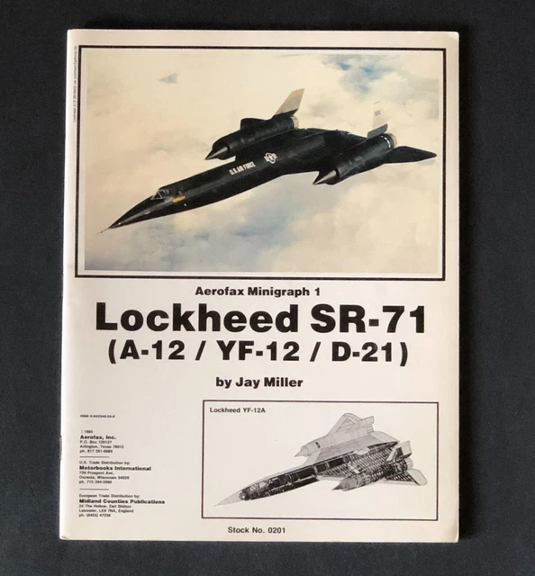 LOCKHEED SR-71 AIRCRAFT Booklet Jay Miller Aerofax Minigraph Photo ...