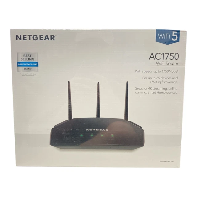 NETGEAR AC1750 SMART WiFi Router - WiFi 5 Dual Band Gigabit (R6350) $54 ...