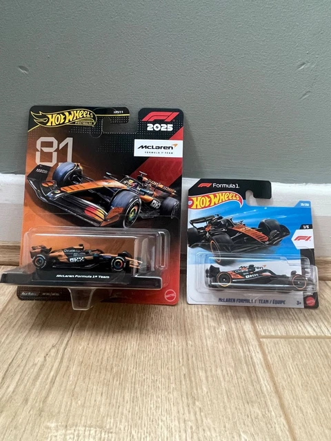 HOT WHEELS PREMIUM McLaren Formula 1 F1 2025 81 Oscar Piastri plus ...