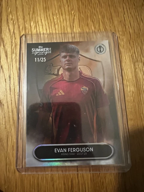 TOPPS UCC SUMMER Signings 2025/26 Evan Ferguson - AS Roma Parallel ...