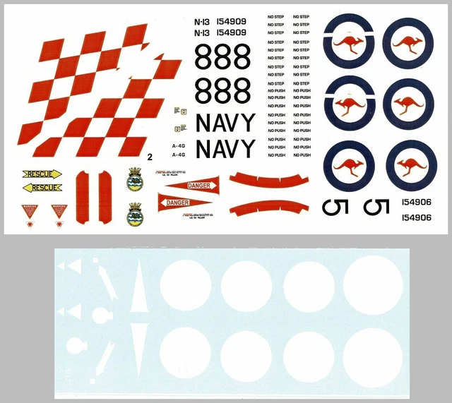 1/32 HAWKEYE DECALS RAN-12D; ROYAL AUSTRALIAN NAVY Douglas A-4G Skyhawk ...