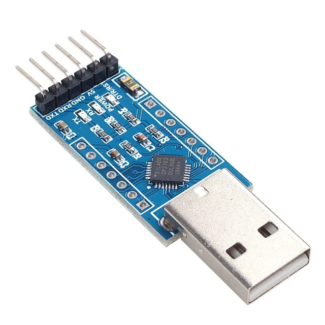 CP2102 USB 2.0 to UART TTL 6PIN Module Serial Converter Adapter +Silver ...