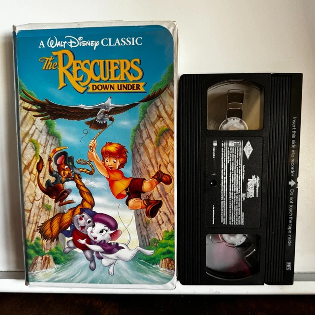 THE RESCUERS DOWN Under 1990 VHS Tape Walt Disney Bob Newhart Eva Gabor ...