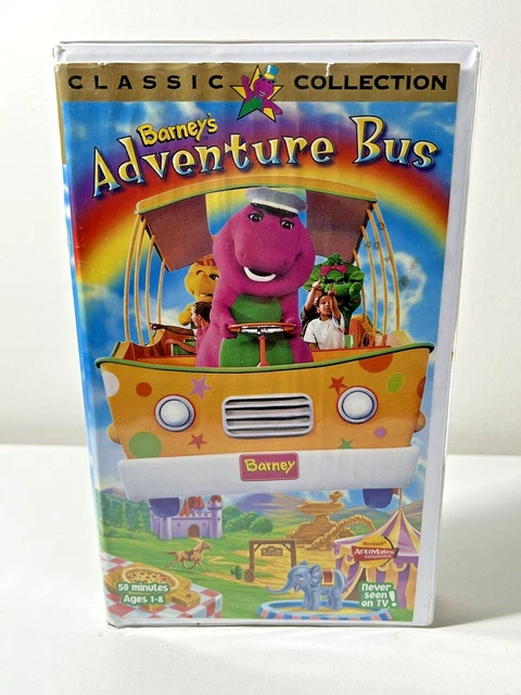 1997 BARNEY'S ADVENTURE Bus VHS Classic Collection Barney Home Video ...