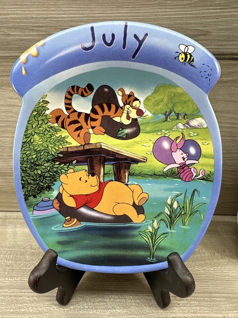 BRADFORD EXCHANGE DISNEY Winnie the Pooh Whole Year Through July Month ...