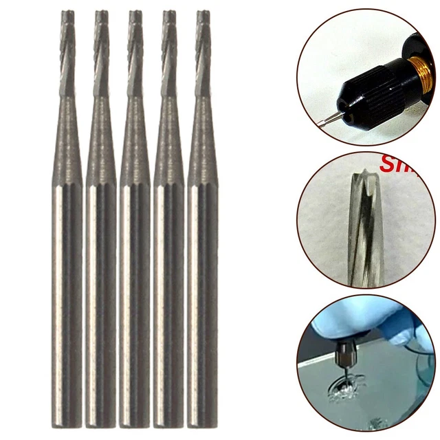 TAPERED AUTO GLASS Windshield Rock Chip Repair Kit Drill Bits Carbide ...