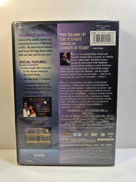 MOONSTRUCK (DVD 1987) Cher, Nicholas Cage, Brand New Sealed. $12.00 ...