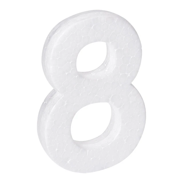 ESPUMA NÚMEROS 8 Número EPS Blanco Poliestireno Número 100mm para ...