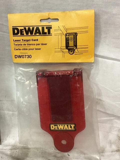 DEWALT DW0730 RED Rotary Laser Magnetic Target Card with Magnetic Base ...