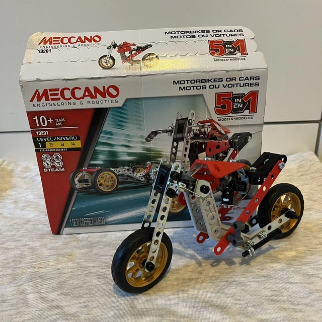 MECCANO 19201 5IN1 Model Set Motorbike Car Engineering Robotics STEAM ...