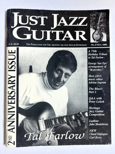 JUST JAZZ GUITAR Magazine - Issue # 9 Nov 1996 -Tal Farlow Cover 2nd ...