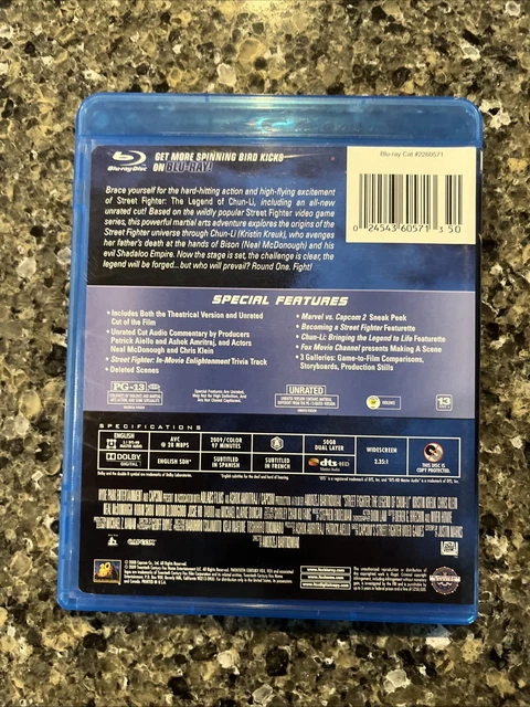 STREET FIGHTER THE Legend of Chun-Li (Blu-ray) Unleashed Unrated Rental ...