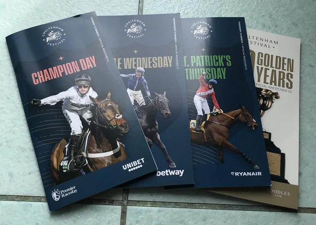 CHELTENHAM FESTIVAL 12TH 13Th 14Th 15Th March 2024 All 4 Days Race Card ...