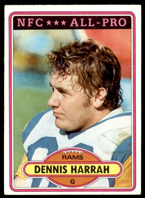 1980 TOPPS.NFL DENNIS Harrah Rookie Los Angeles Rams #60* EUR 1,92 ...