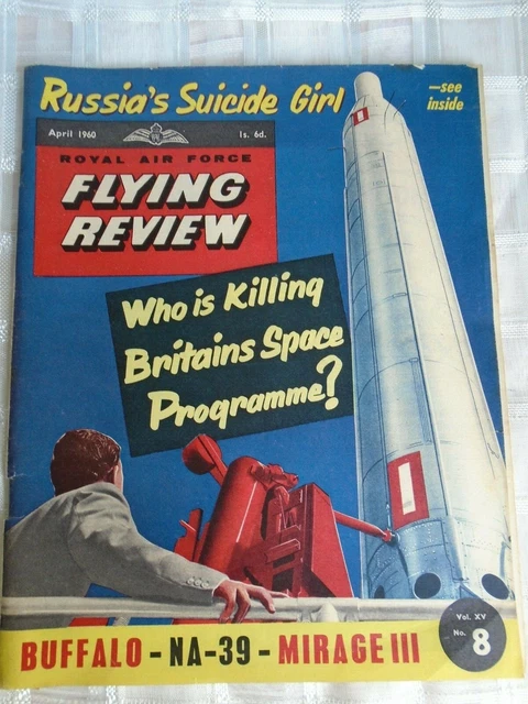 RAF FLYING REVIEW vintage aviation magazine Apr 1960 Buffalo NA 39 ...