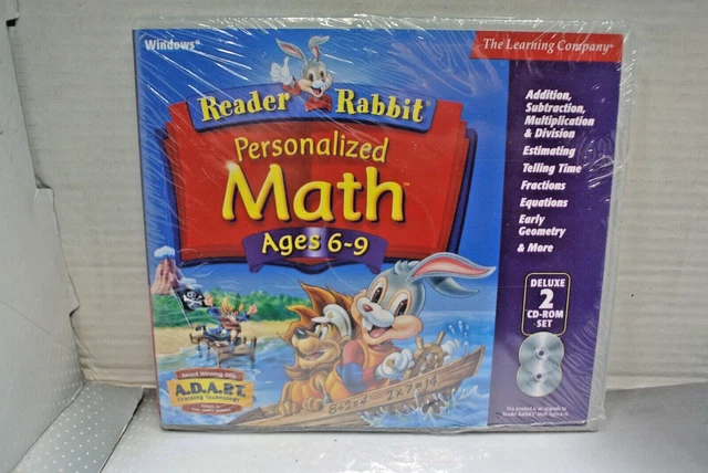 READER RABBIT PERSONALIZED Math Ages 6-9 Award Winning The Learning ...