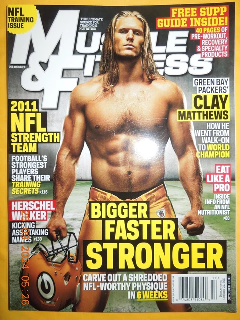CLAY MATTHEWS MUSCLE & fitness KIM LETO thomas jones RAY LEWIS herschel ...