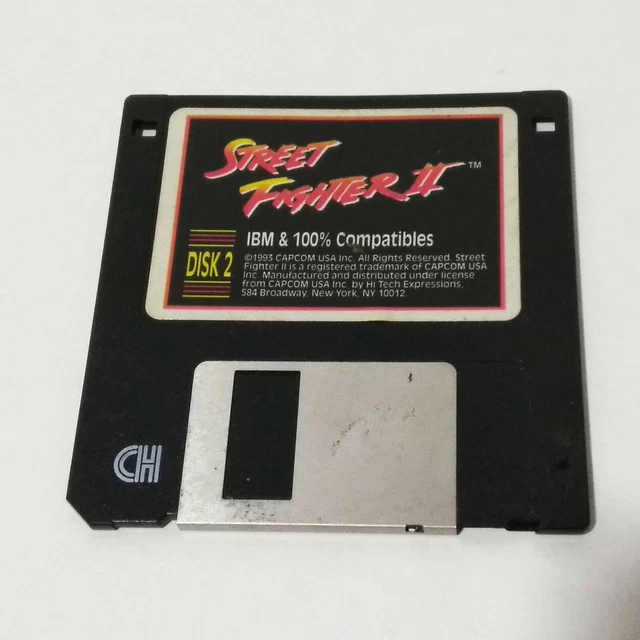 STREET FIGHTER 2 II PC IBM 3.5" Floppy Disk Capcom Vintage DISC 2 ONLY ...
