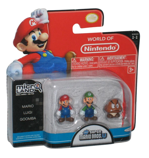 WORLD OF NINTENDO Super Mario Bros U Micro Land Figure Set - (Mario ...