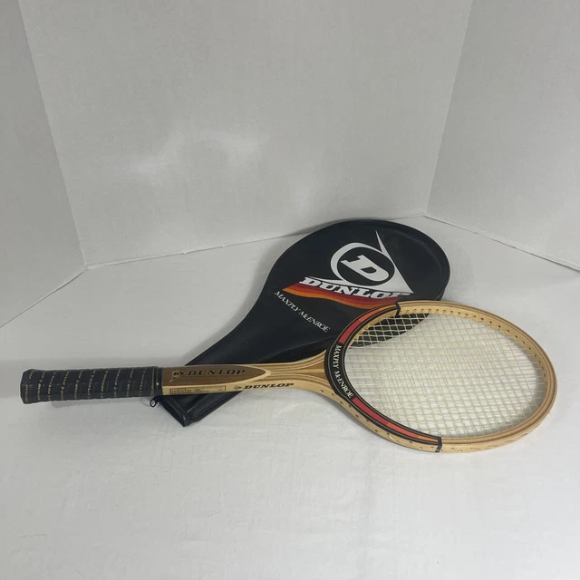 VINTAGE DUNLOP MAXPLY John Mcenroe Tennis Racket LM4 4 1/2 Grip 70s 80s ...