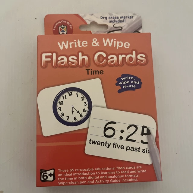 LEARNING CAN BE Fun Write and Wipe Cards Reusable Educational Flash ...